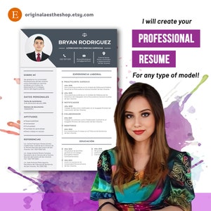 Custom Resume Design, Resume Template, Custom Resume Template, CV ...