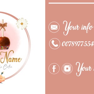 Caramel Apples Logo, Cake Bakery Logo Design, Caramel Apples ...