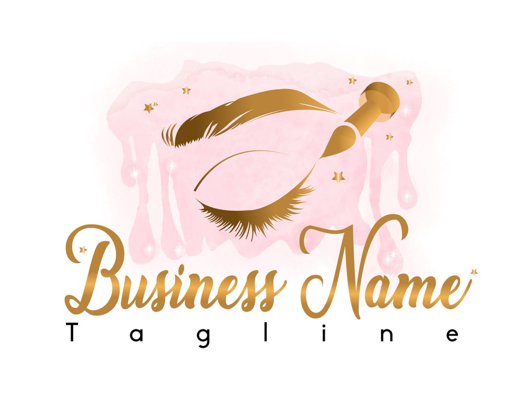 Eyeliner Logo, Eyes Logo, Eyeliner and Eyelashes Logo, Eyelash Rose ...