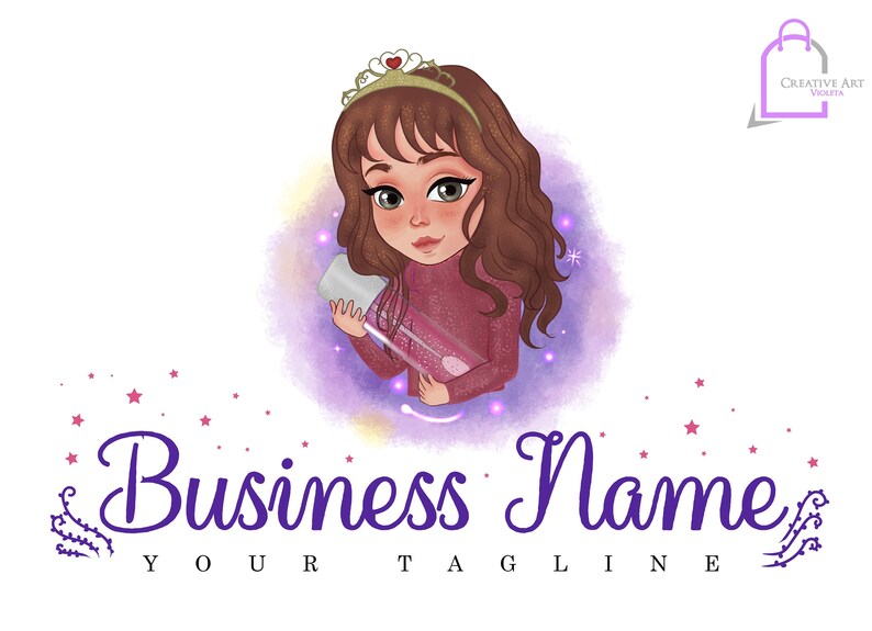 CUSTOM Makeup Logo for Little Girls, Beauty Logo for Girls, Toddler ...