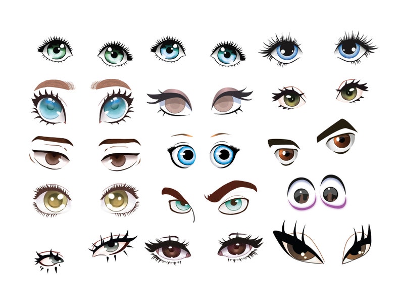 Eyes Clipart Cartoon Eyes SVG Cartoon Eyes Clipart Cartoon - Etsy Finland