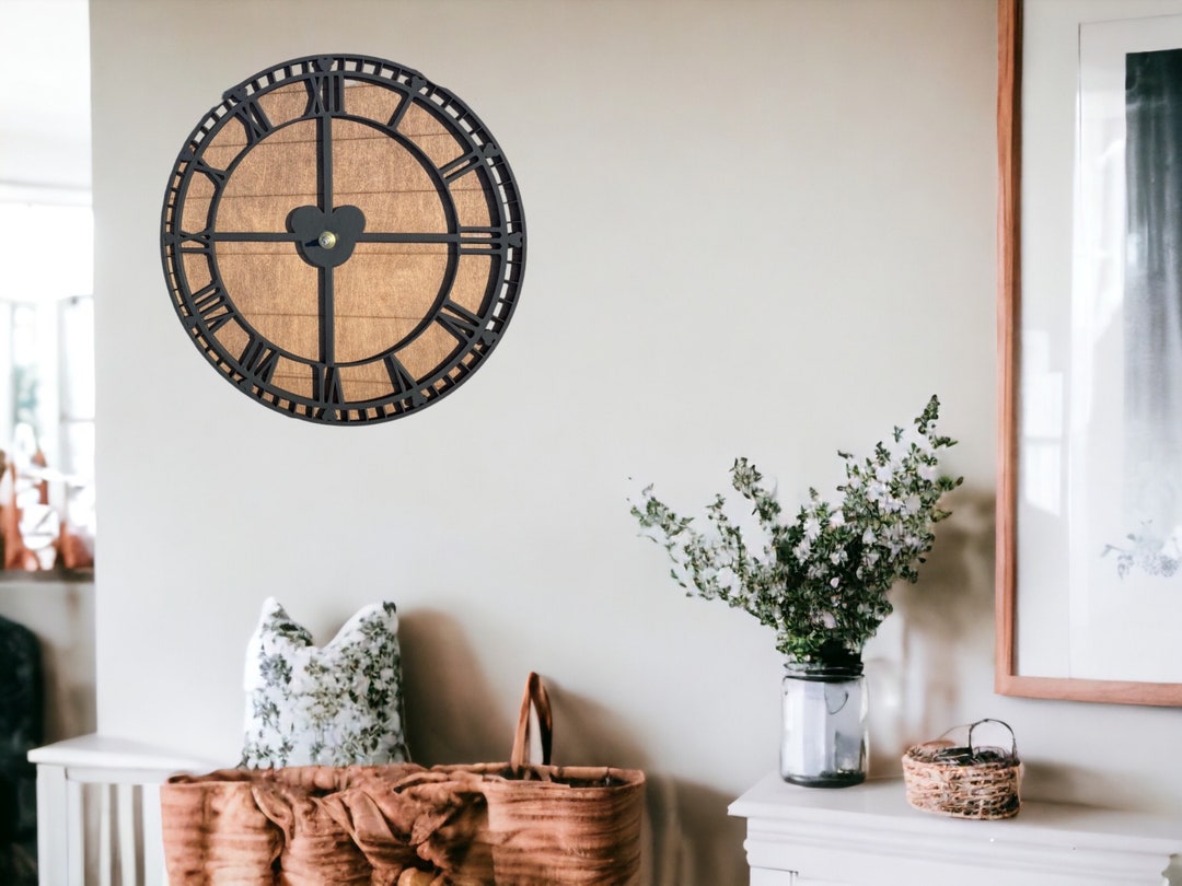 Mickey Farmhouse Clock || Hidden Mickey Clock || Disney Clock - Etsy