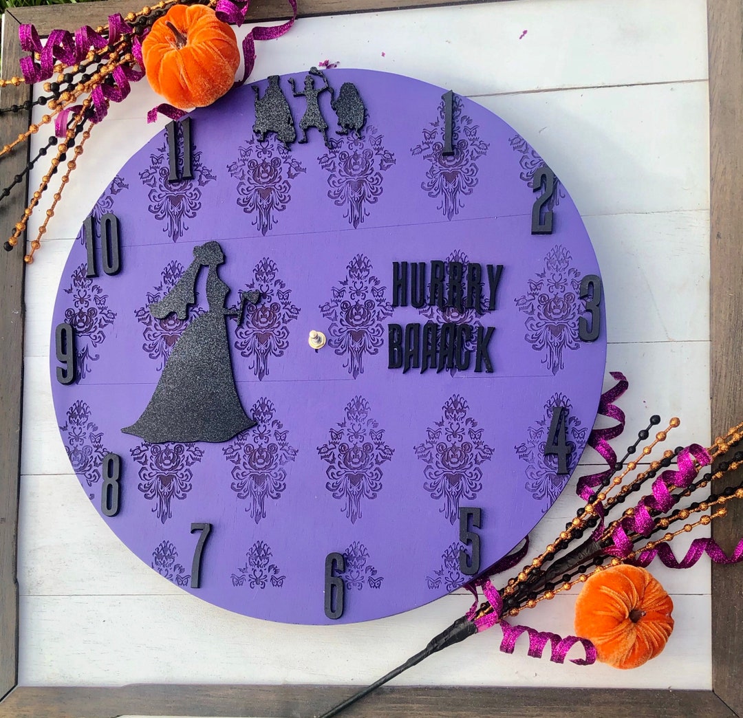 The Haunted Mansion Inspired Clock || the Haunted Mansion Ride Clock ...