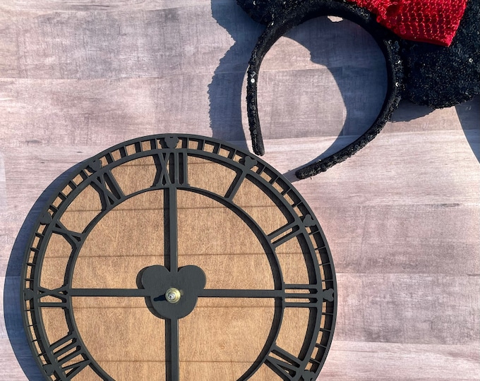 Mickey Farmhouse Clock || Hidden Mickey Clock || Disney Clock - Etsy