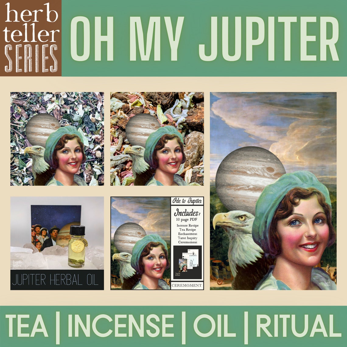 Oh My Jupiter Herbmusement tea/oil/incense Ritual Set - Etsy