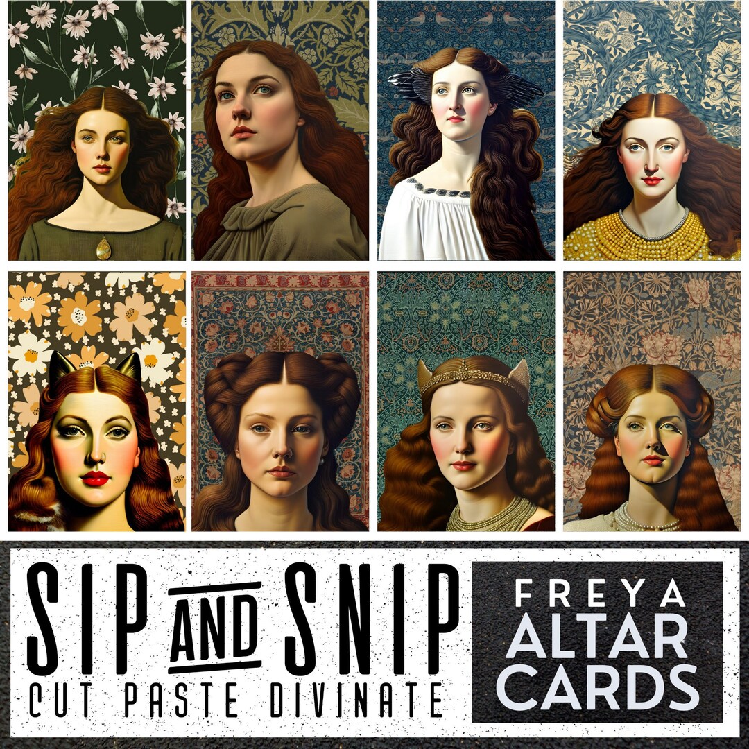Freya Altar Cards | Printable | Art Journal | Herbteller Cards - Etsy
