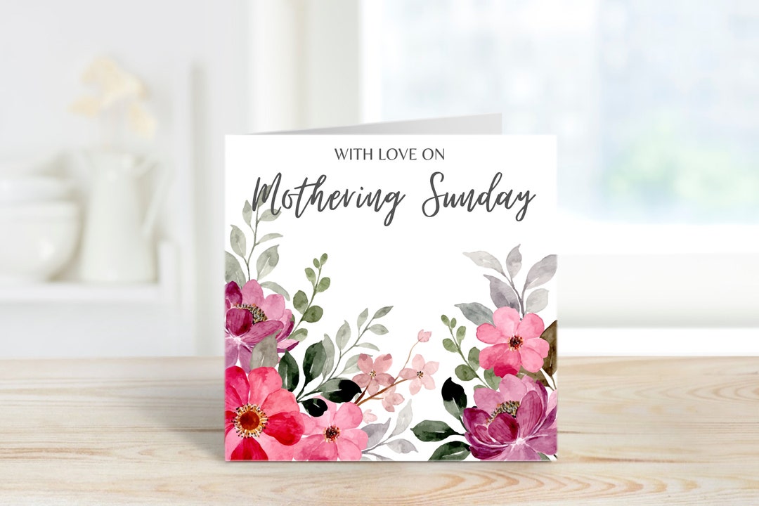 Mothering Sunday Card Floral Design - Etsy UK