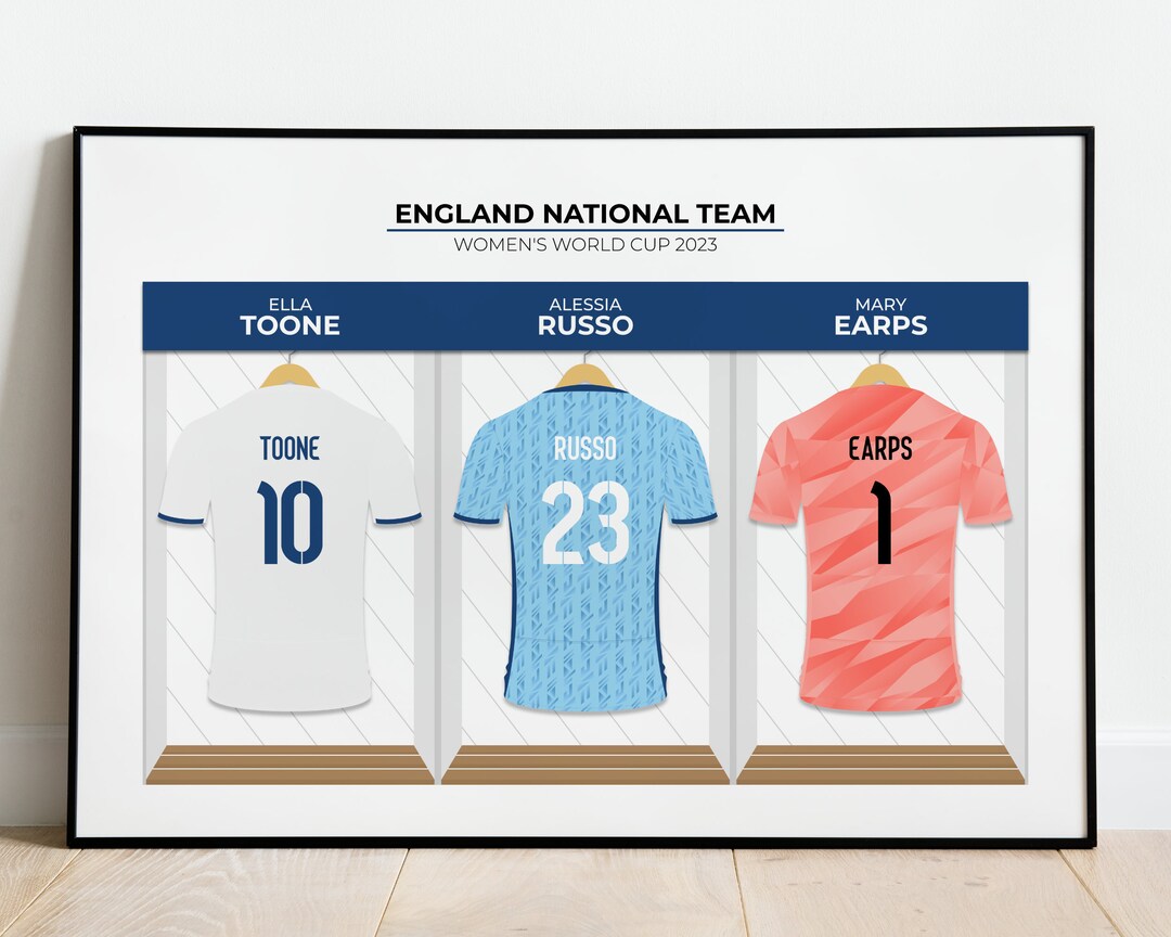 England Women's World Cup 2023 Dressing Room Player Print ...