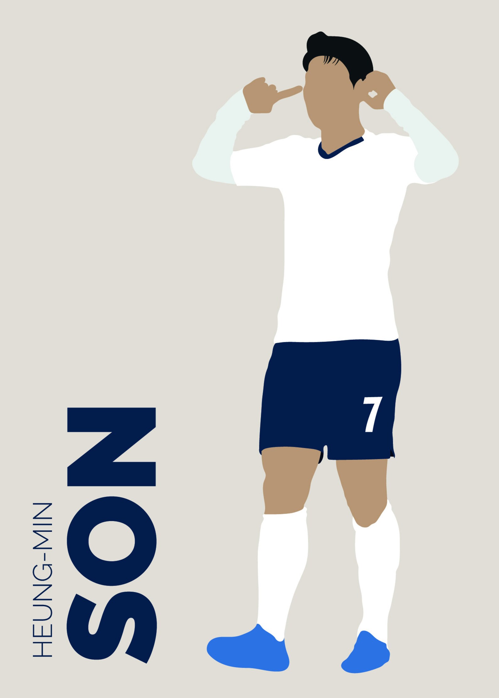Heung-min Son Tottenham Hotspur Football Print THFC Player | Etsy