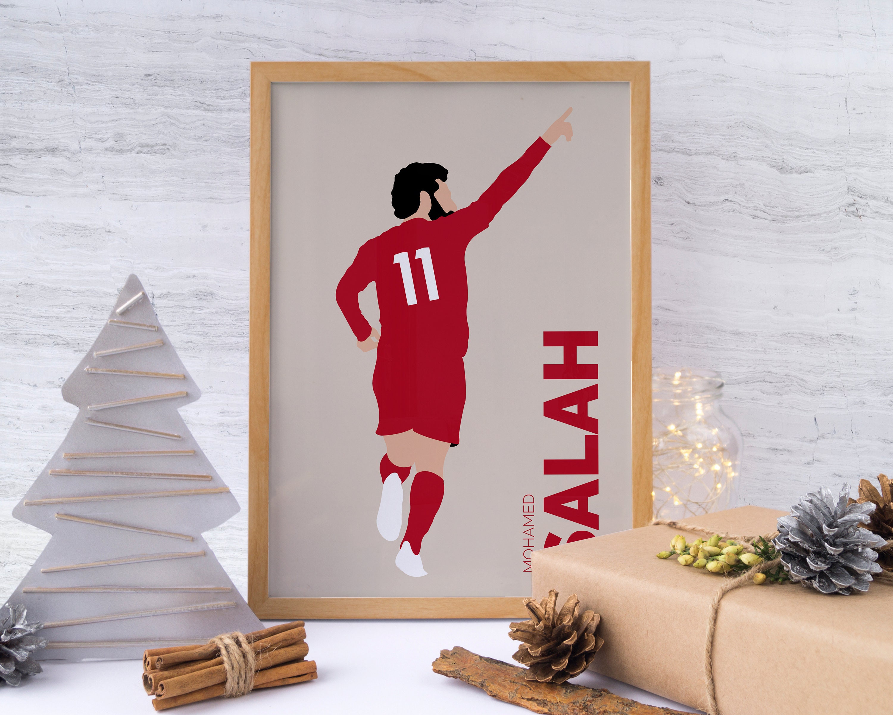 Mo Salah Liverpool FC Football Print LFC Player Poster Art | Etsy