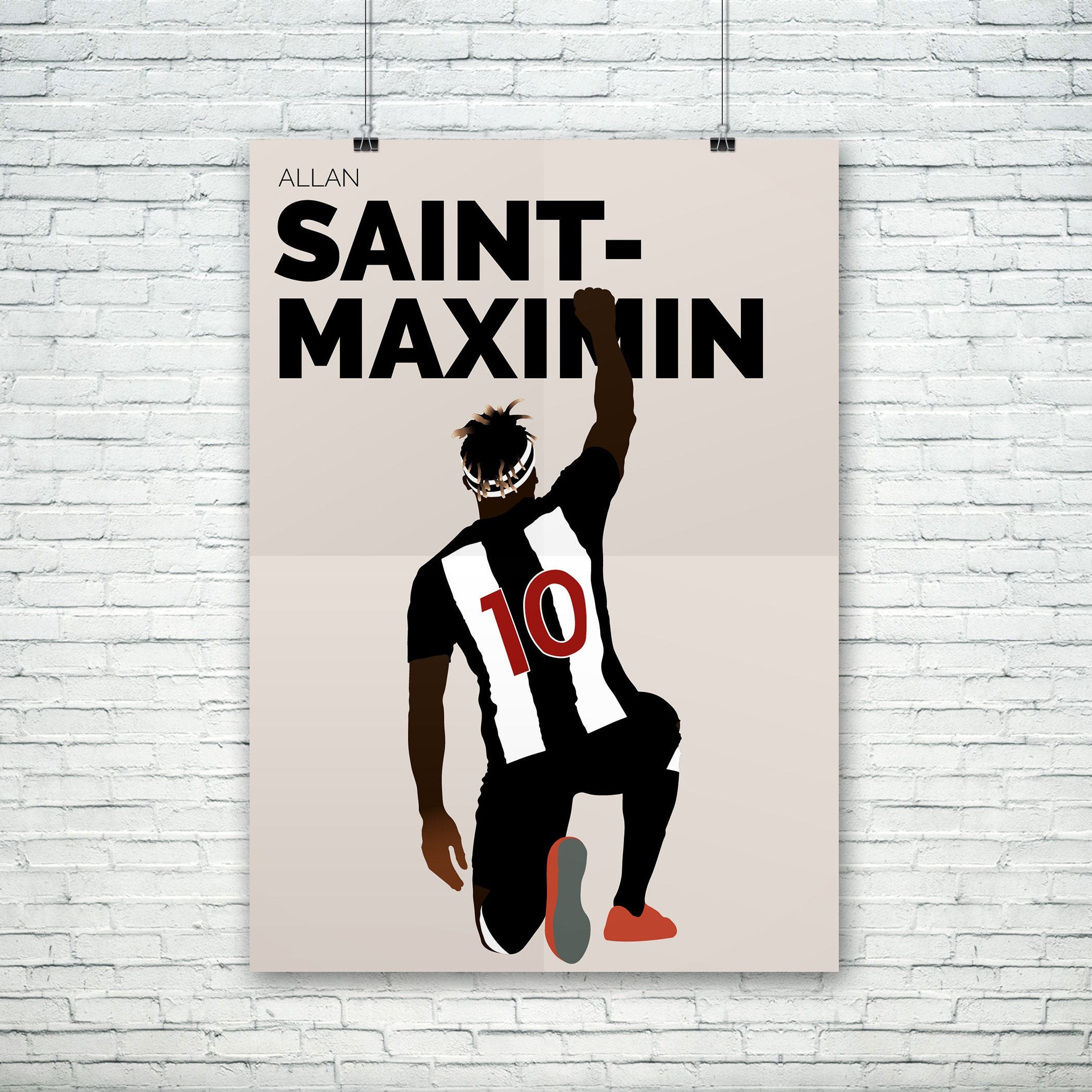 Allan Saint-maximin Newcastle United Football Print NUFC | Etsy UK