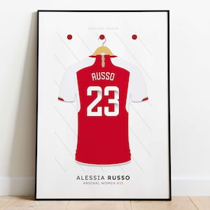 Arsenal Women's Super League 2023-24 Squad Print - Shirt Poster Art ...