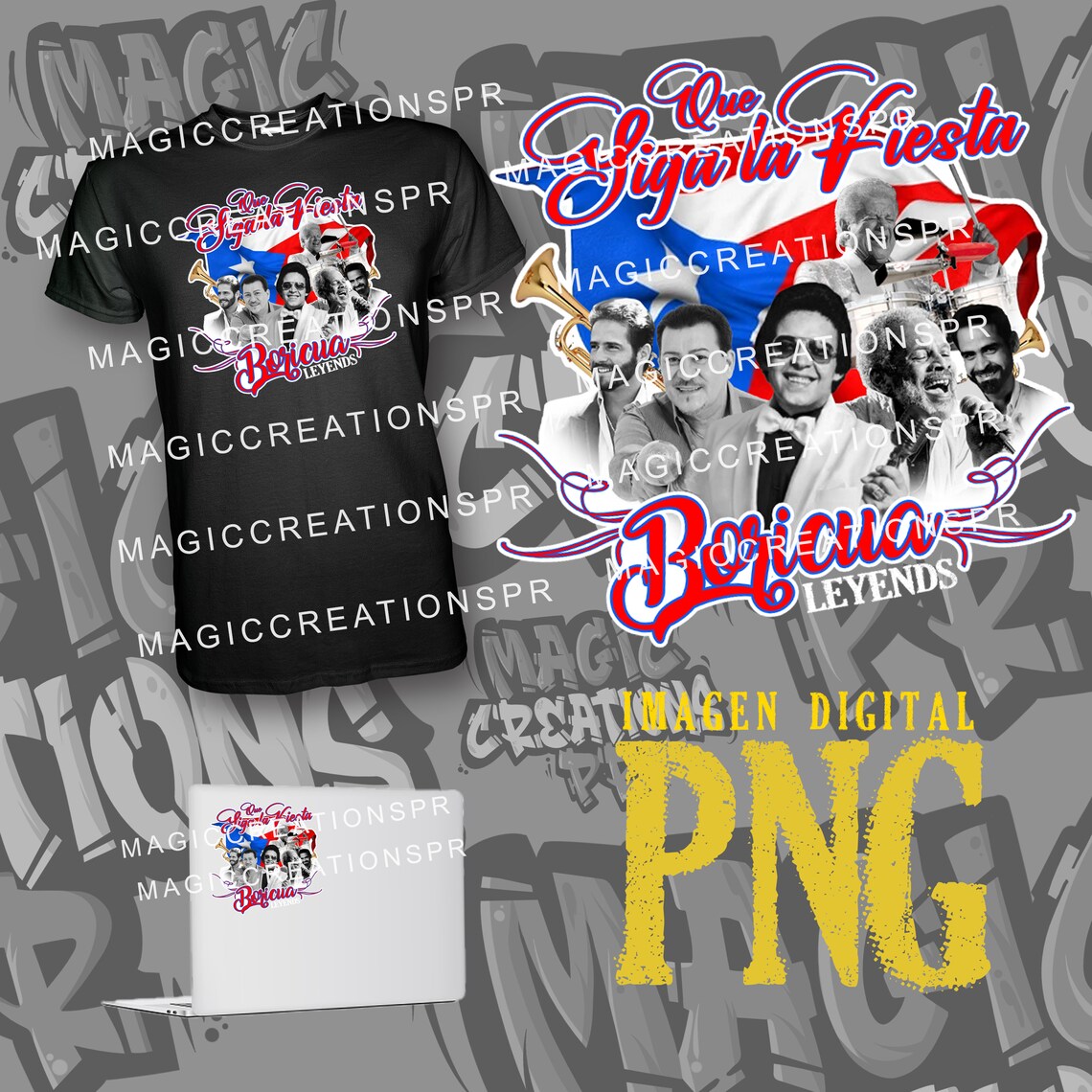 Puerto Rican Salseros Png Legends Puerto Rico - Etsy