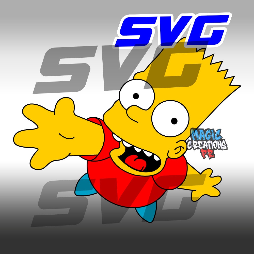Bart Simpson Svg Digital Download - Etsy