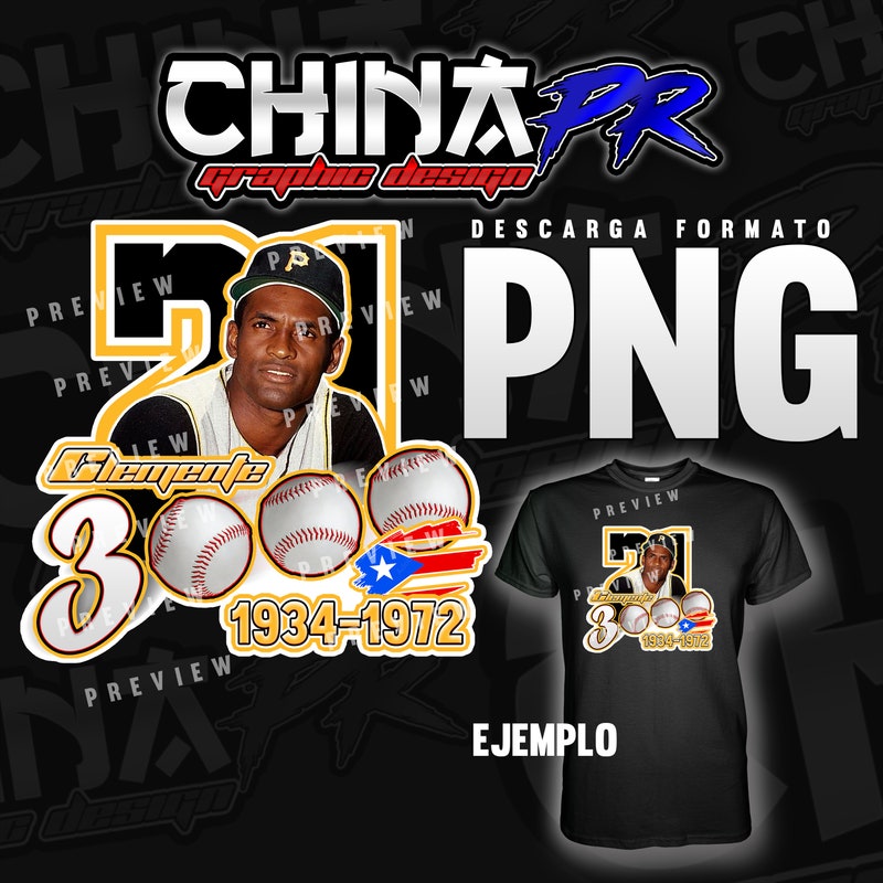 Roberto Clemente Svg - Etsy