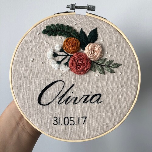 Custom Baby Name PDF Embroidery Pattern / Personalized Baby - Etsy