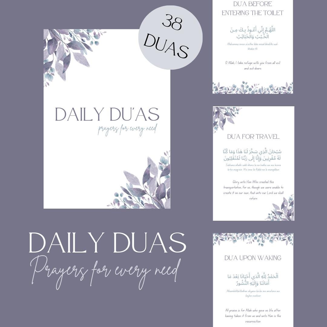 Dua Book Digital Dua Cards Wall Art Printable Islamic Prayers - Etsy