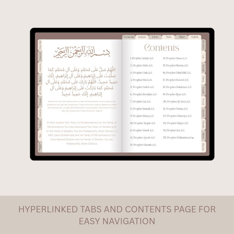25 Prophets of Islam Digital Workbook for Adults | Islamic Study PDF ...