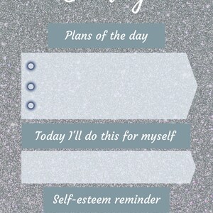Self-esteem Boost Daily Journal, Daily Planner Printable, Wellness ...