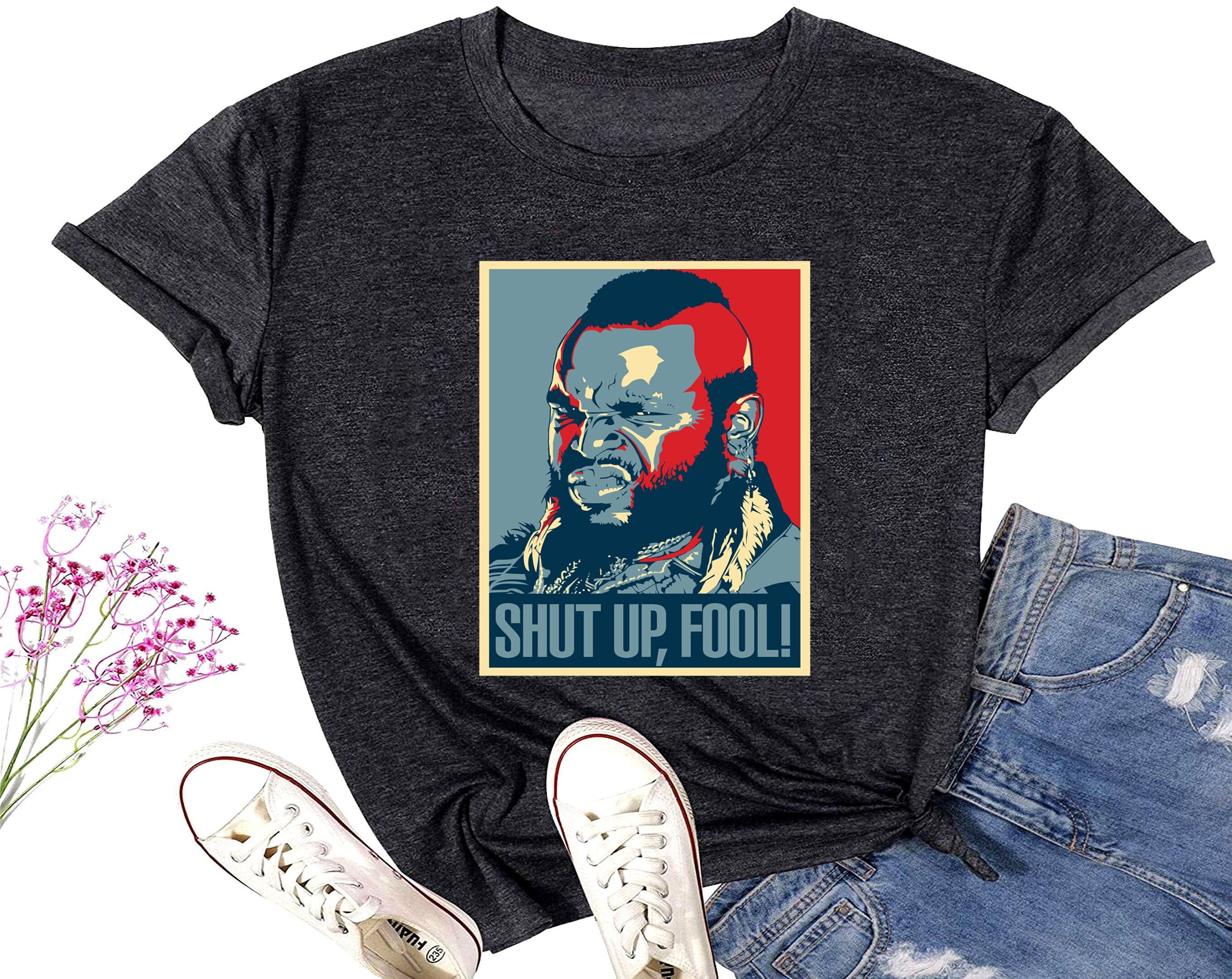 Mr. T Shut Up Fool Shirt Affe Bars Shirt Gold Ketten Shirt | Etsy