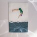 Swimmer Card Diver Card Embroidered Card Female Swimmer - Etsy