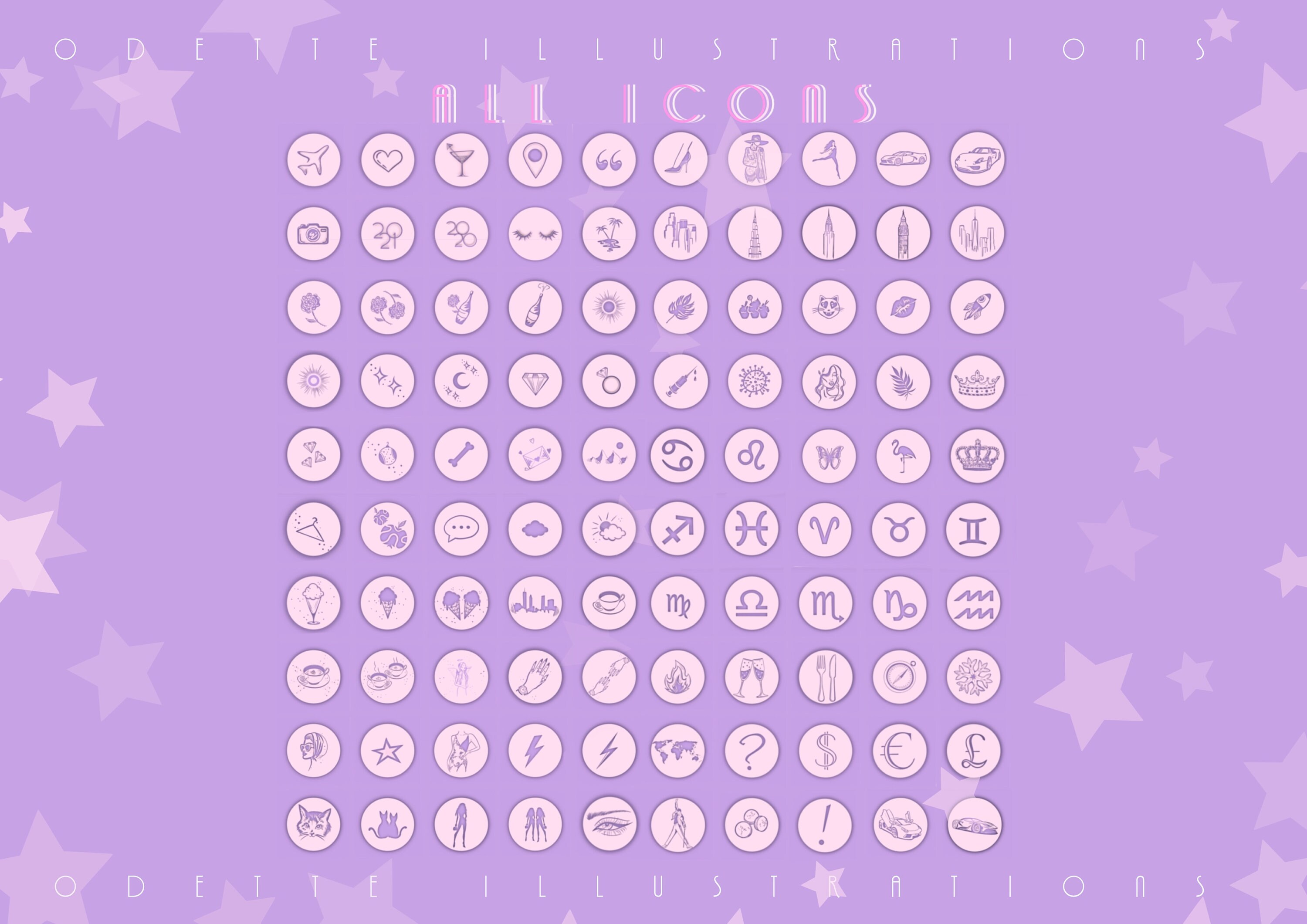 Purple Instagram Highlights Bubble Edition IG Story Covers - Etsy UK