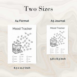Mood Tracker Popcorn Movie Printable Journal Page Track Mood Bujo ...