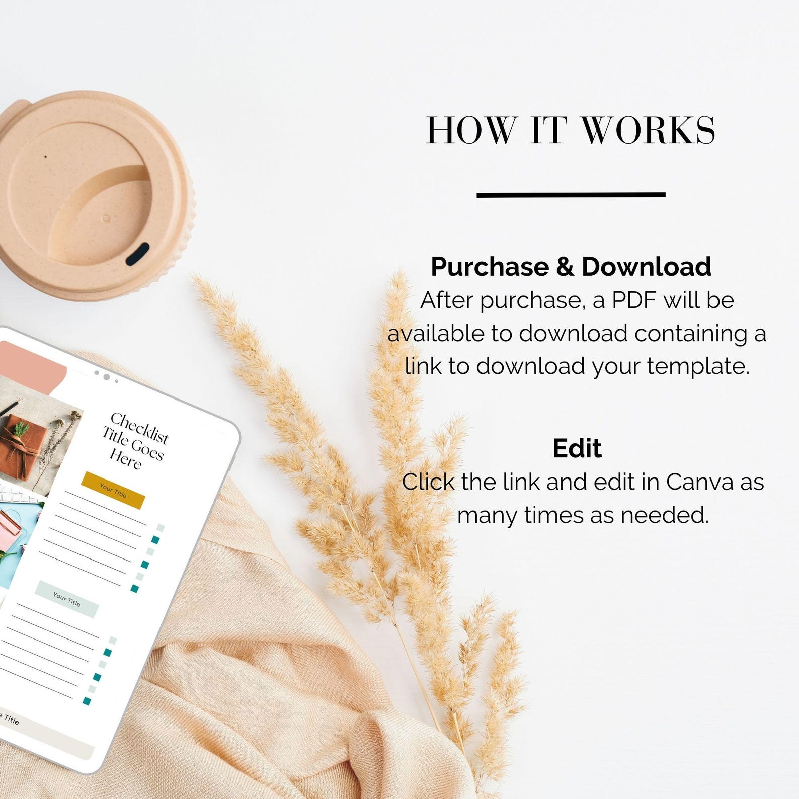 6 Checklist Templates Canva Editable Canva Template Digital Printable ...