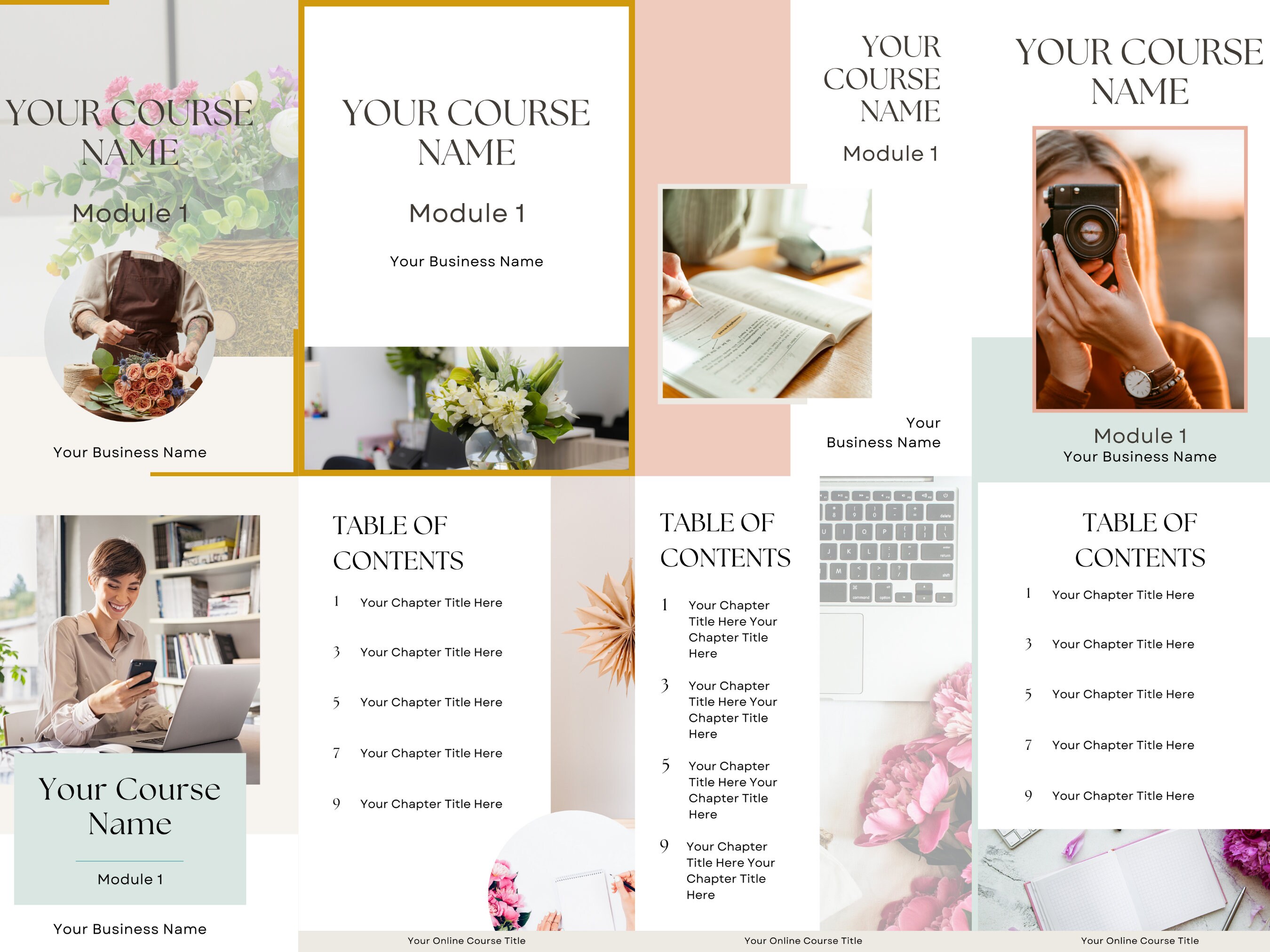 Online Course Workbook Templates for Canva Ebook Template, Course ...