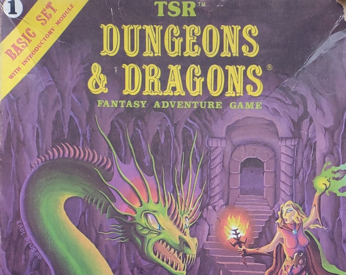 Vintage TSR Basic Box Set for Dungeons and Dragons Gary Gygax / Tom ...