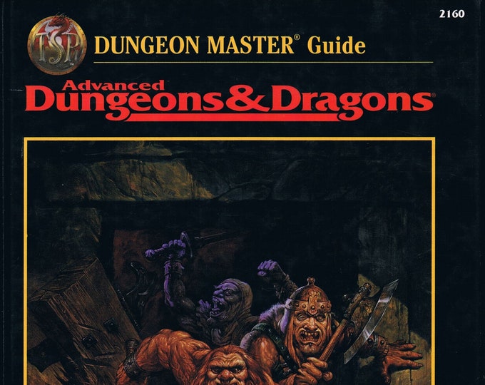 Dungeons and Dragons 2nd Edition Dungeon Master Guide TSR2160, Revised Black Cover, TSR Vintage ...