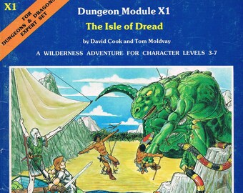 X1 the Isle of Dread TSR9043 Dungeons & Dragons Wilderness | Etsy