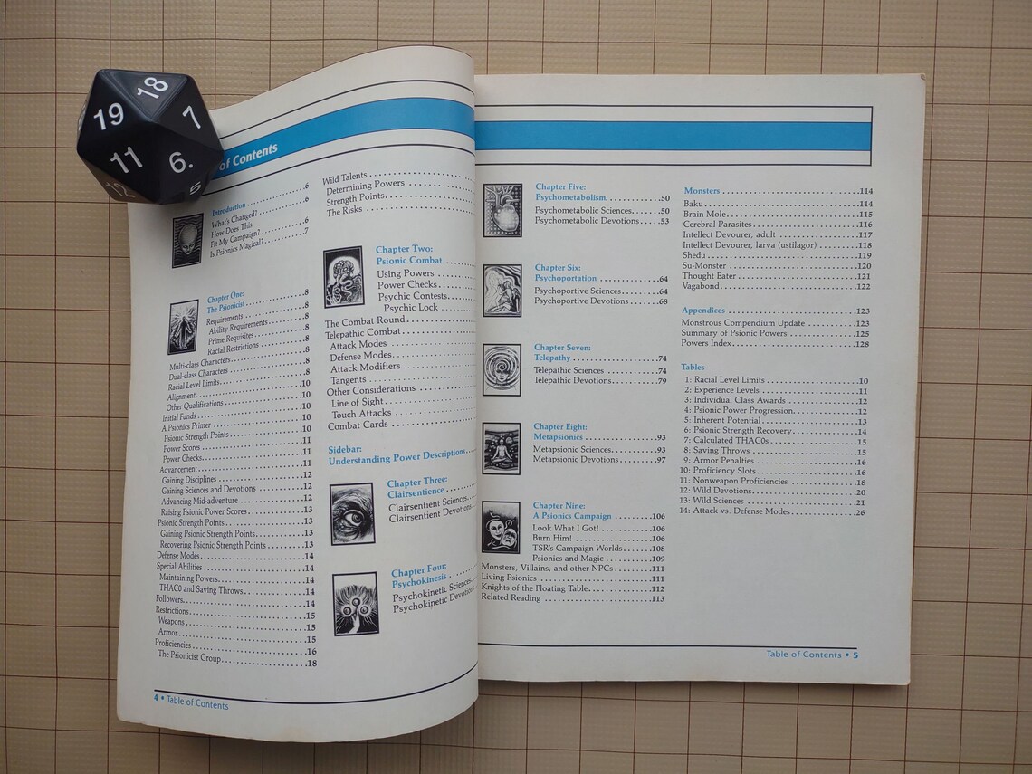 The Complete Psionics Handbook Vintage TSR Softcover Advanced - Etsy