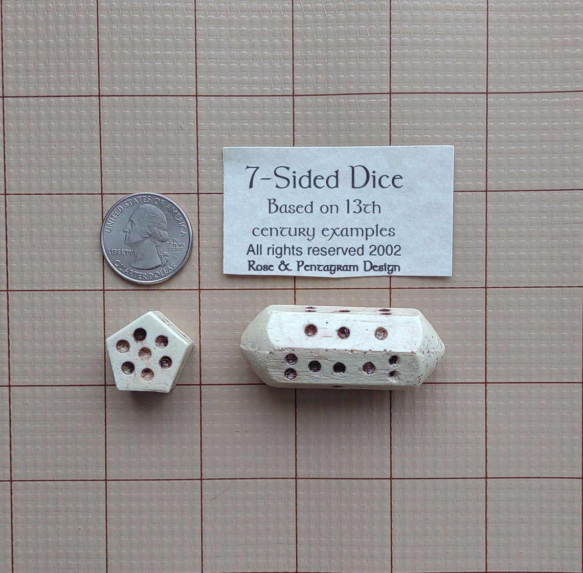 7-sided Dice Set of 2 Created & Produced by Macgregor - Etsy