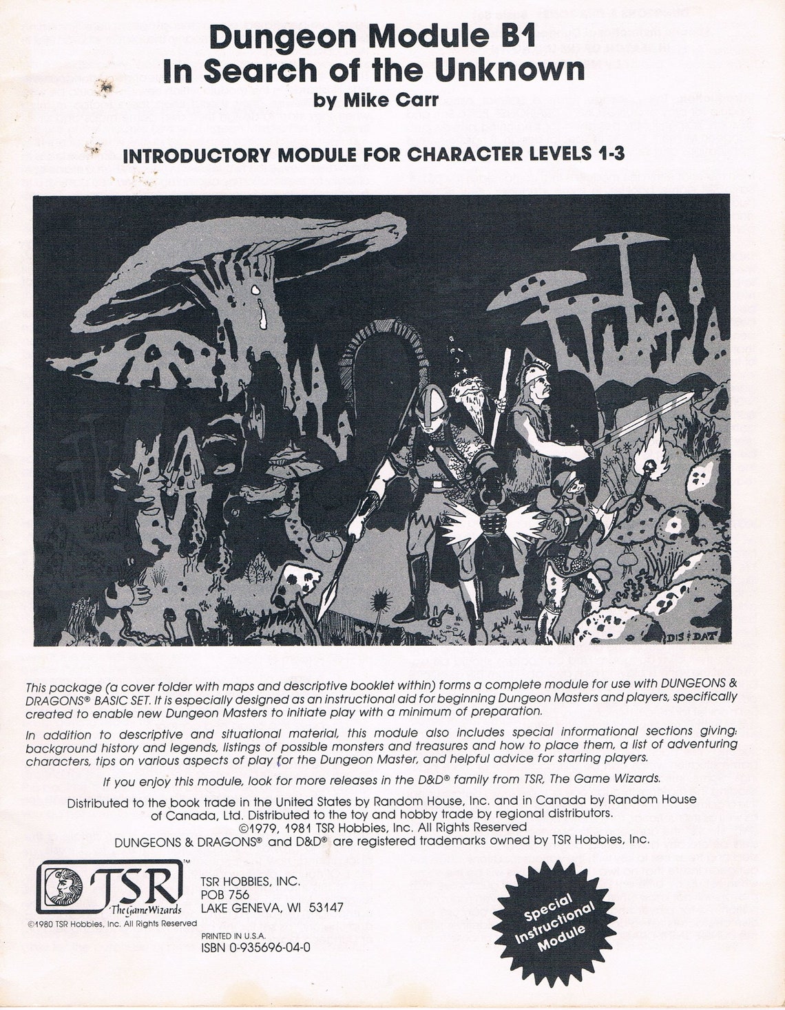 B1 in Search of the Unknown Dungeons & Dragons Basic Set - Etsy