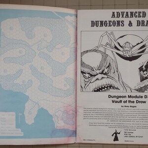 Vault of the Drow D3 Vintage Monochrome, Advanced Dungeons & Dragons ...