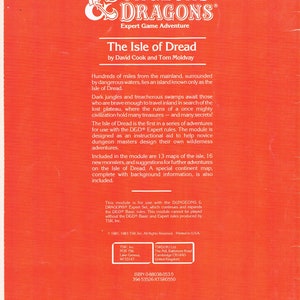 X1 the Isle of Dread TSR9043 Dungeons & Dragons Wilderness | Etsy