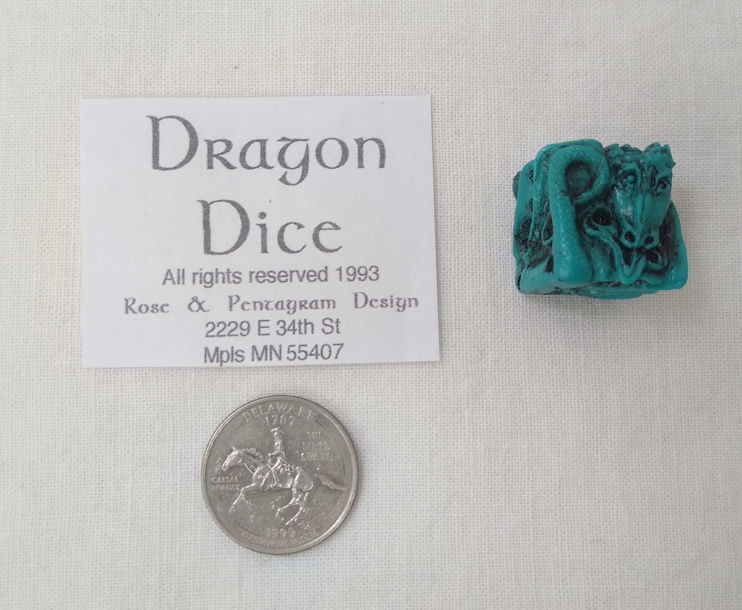 Lovely Green Dragon Six-sided Die Dragon Dice Created & - Etsy
