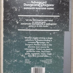AD&D First Edition Dungeon Master's Guide Gary Gygax TSR2011 Wizard Cover Vintage TSR Hardcover ...