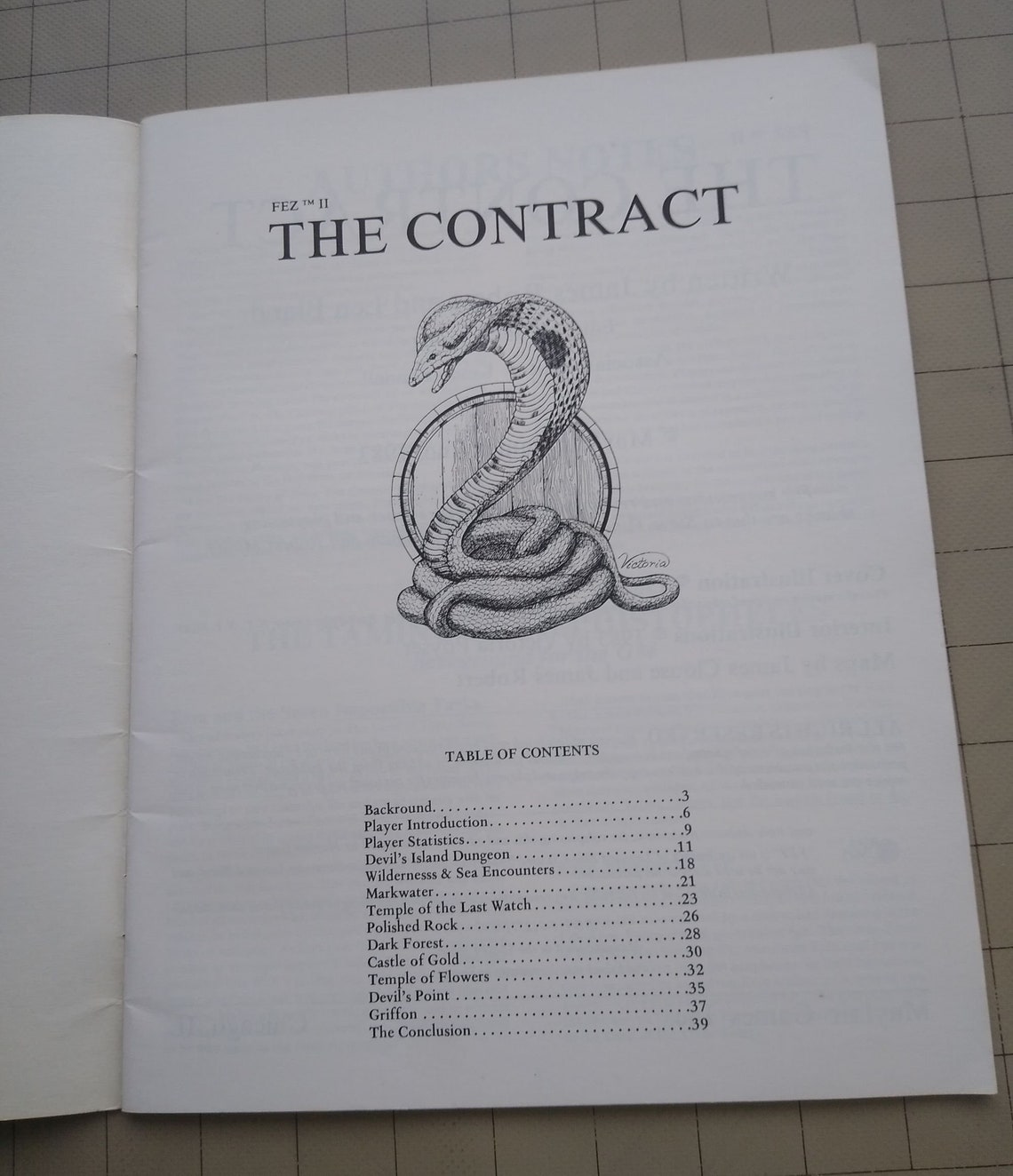 The Contract Fez II A Vintage Role Aids Adventure Suitable for - Etsy