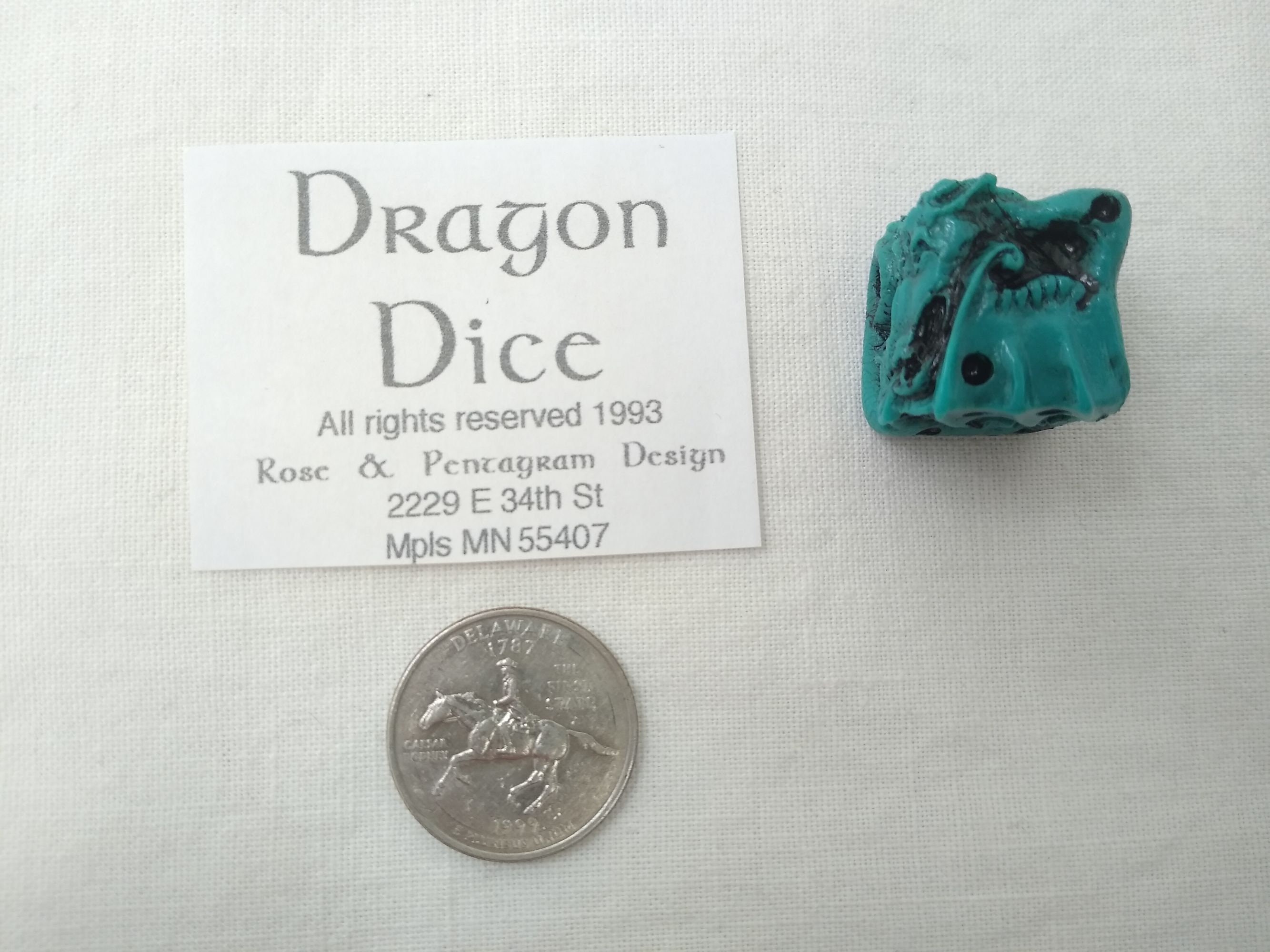 Lovely Green Dragon Six-sided Die Dragon Dice Created & - Etsy
