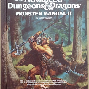 Advanced Dungeons & Dragons First Edition Monster Manual II by Gary ...
