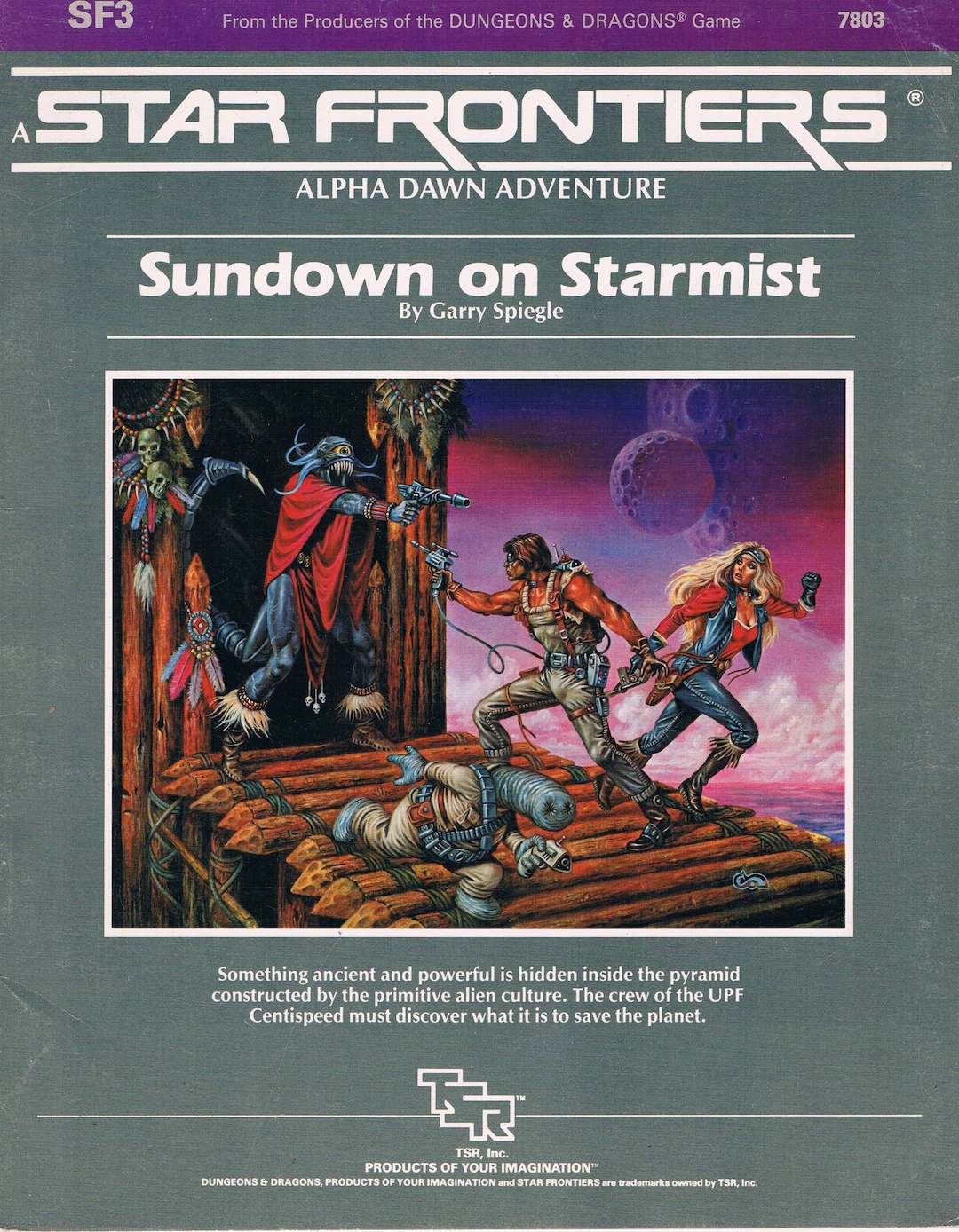 Star Frontiers Alpha Dawn SF3 Sundown on Starmist, Science Fiction Role Playing Adventure From ...