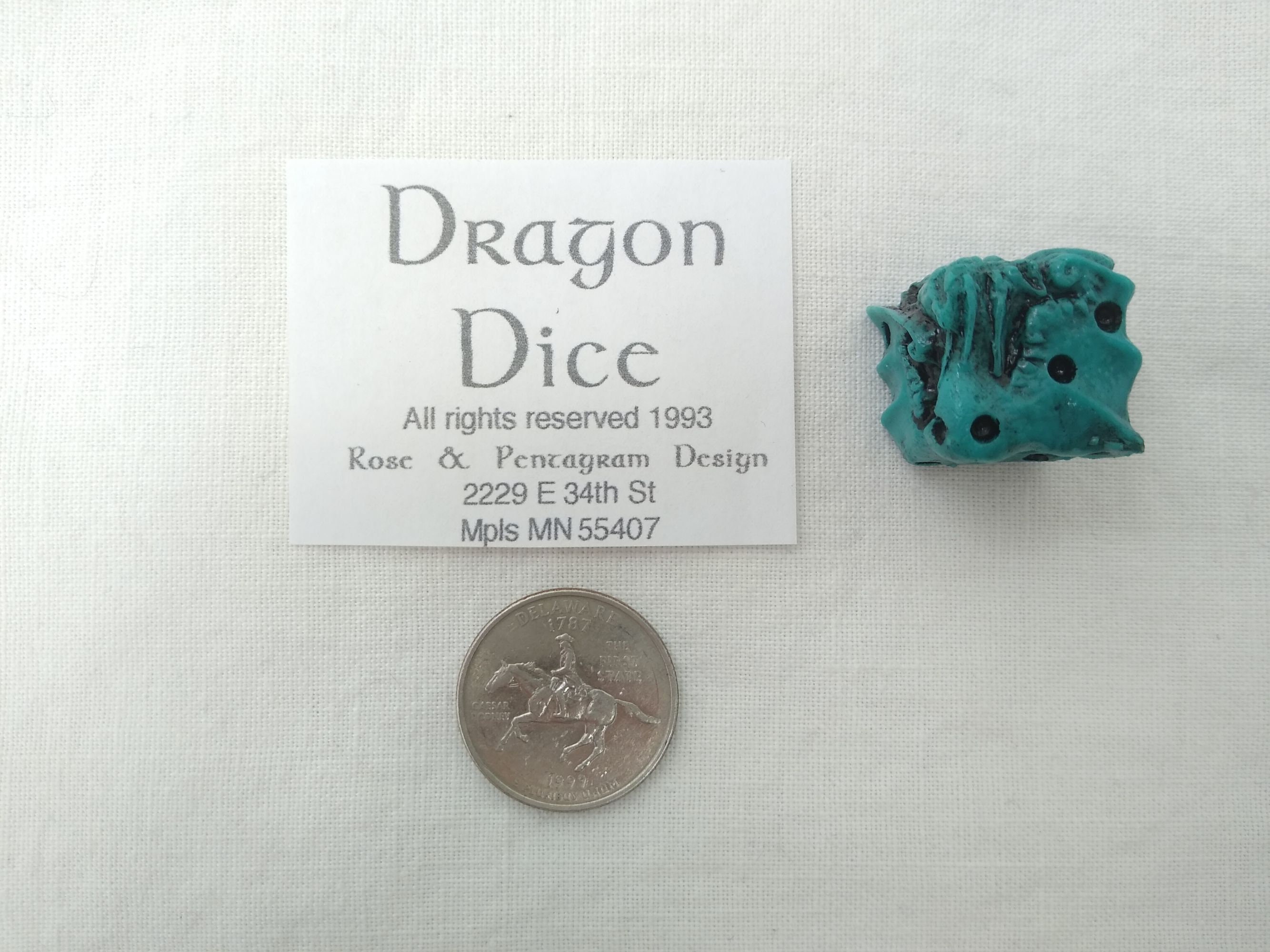 Lovely Green Dragon Six-sided Die Dragon Dice Created & - Etsy