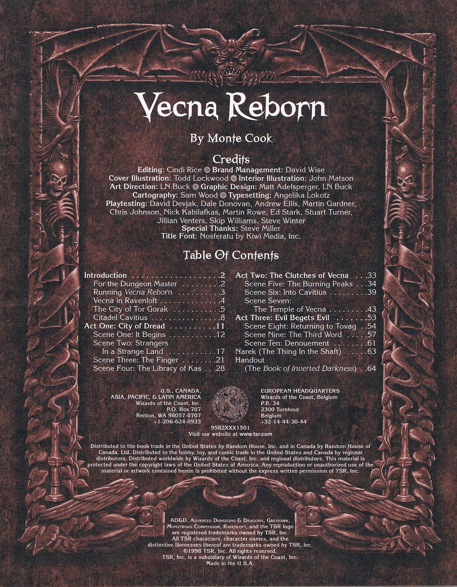 Vecna Reborn Vintage Ravenloft Adventure Module for Advanced - Etsy