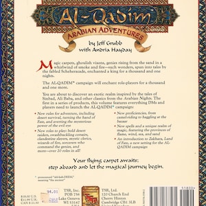 Al-qadim Arabian Adventures Vintage TSR Softcover Campaign Setting ...