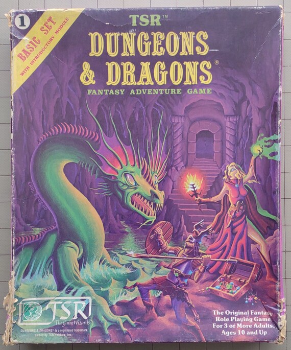 Vintage TSR Basic Box Set for Dungeons and Dragons Gary Gygax - Etsy