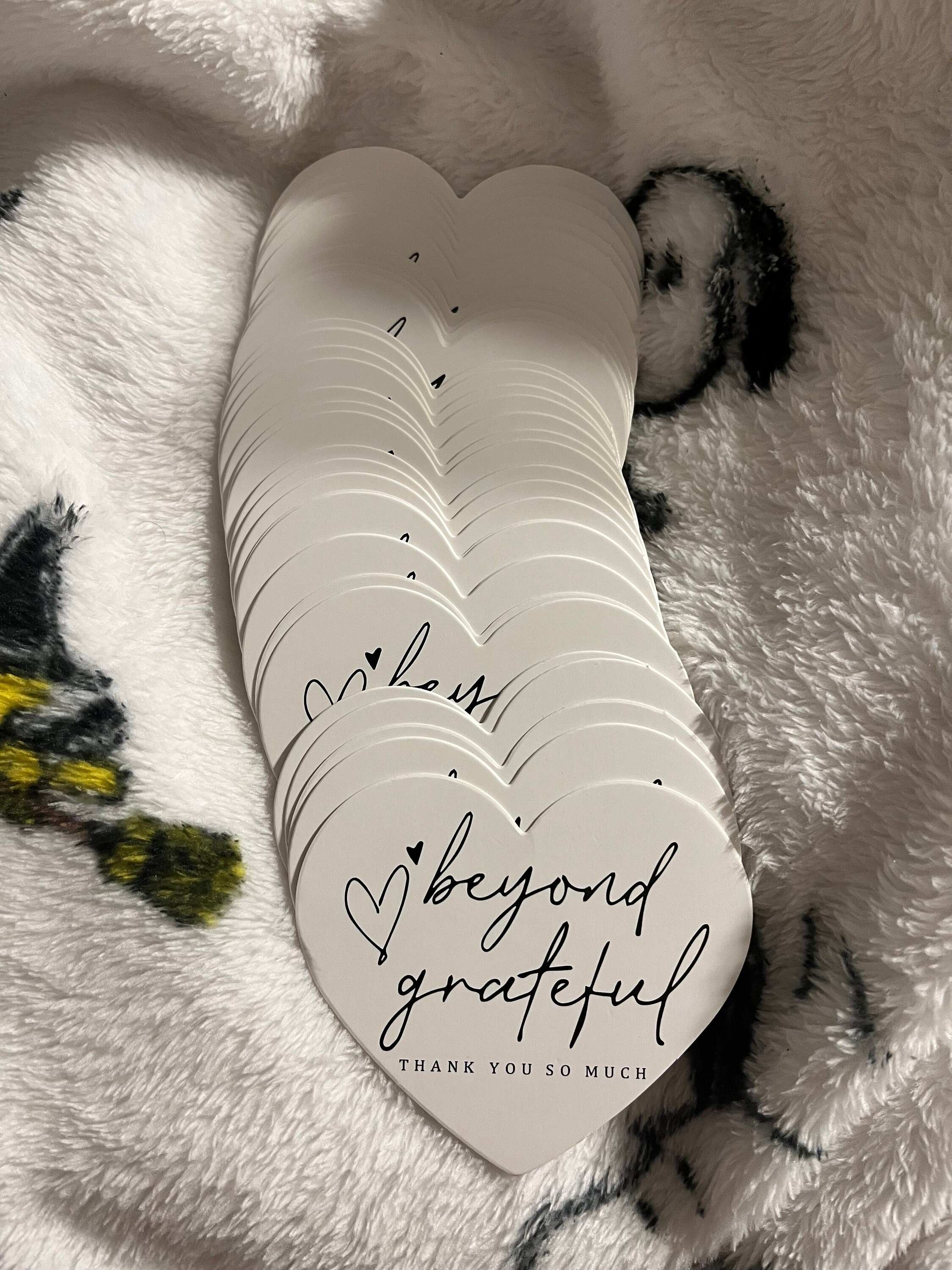 Beyond Grateful Heart Shape Thank You Cards - Etsy