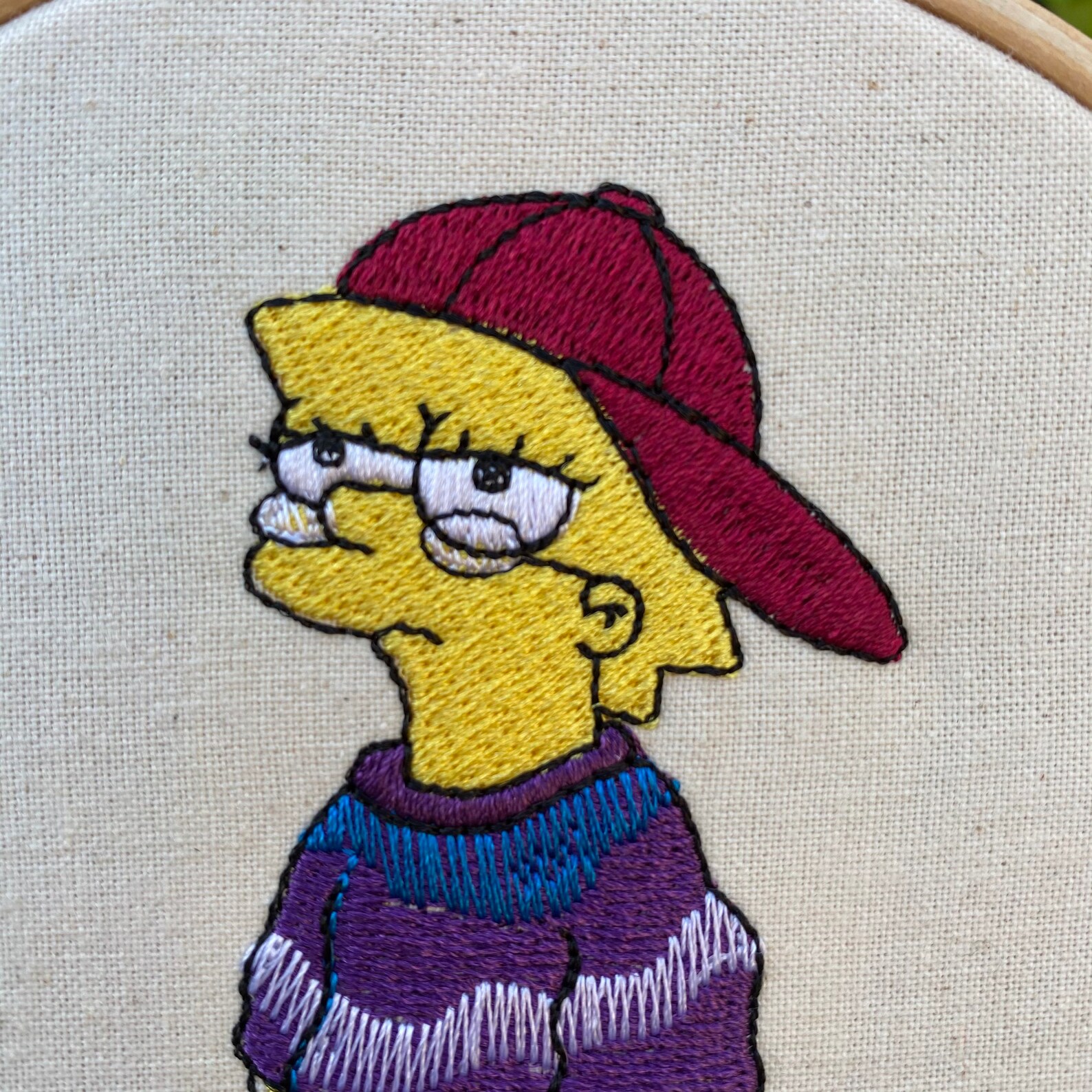 Lisa Simpson Hippie 5 Inch Embroidery Hoop. - Etsy