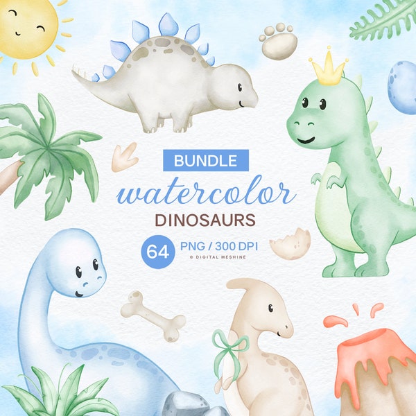 Baby Dinosaur Clipart - Etsy